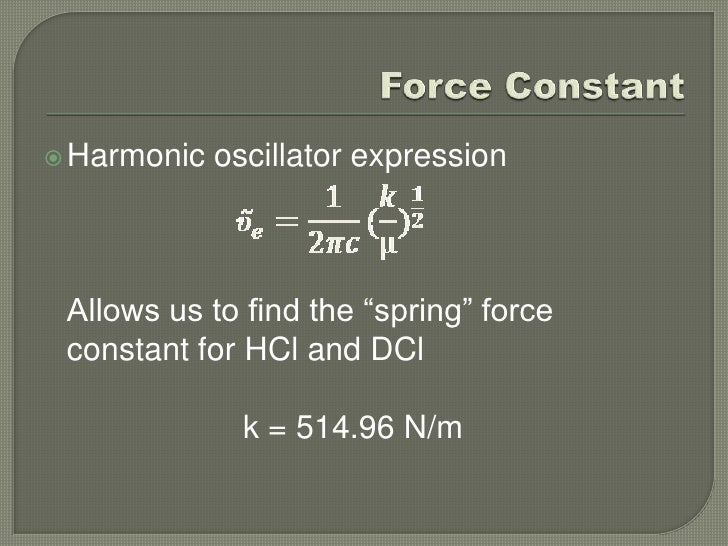 Vibrational Rotational Spectrum Of Hcl And Dcl