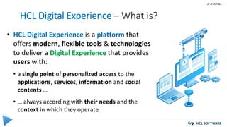 Hcl digital experience | PDF