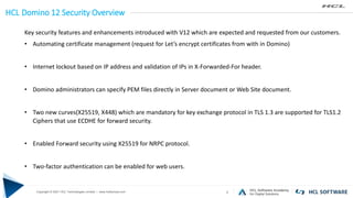 HCL Domino V12 Key Security Features Overview | PPTX