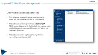 HCL Domino V12 Key Security Features Overview | PPTX