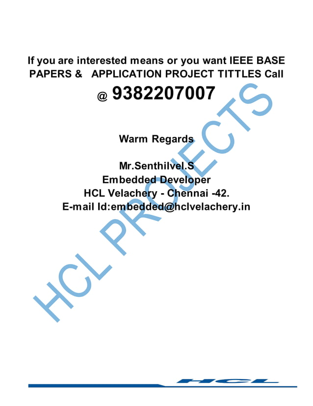 Android based project titles | PDF