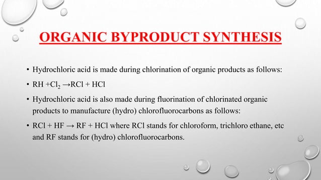 HCl industrial preparation | PPTX | Chemistry | Science