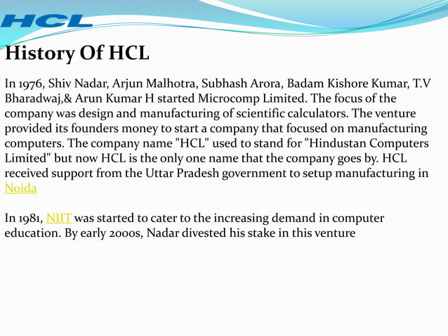 Hcl infosystem ltd | PPTX