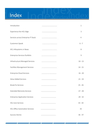 HCL Infosystems - Services Brochure | PDF