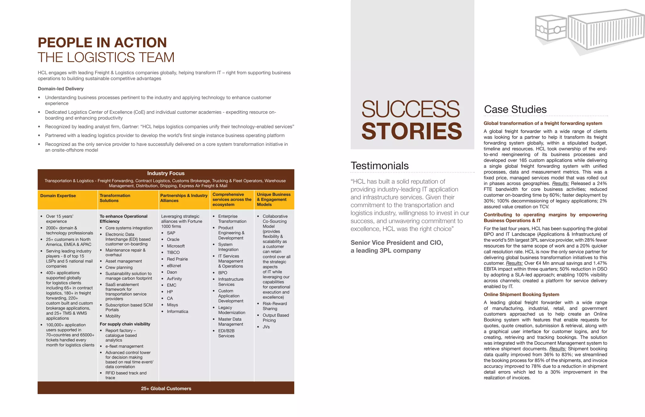 HCLT Brochure: HCL in Freight Logistics | PDF