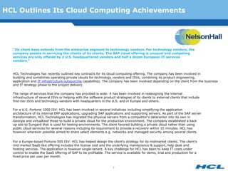 HCL Outlines Its Cloud Computing Achievements | PDF | Cloud Computing | Internet
