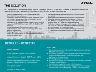 Hcl provides integrated service management to leading pharmaceutical ...