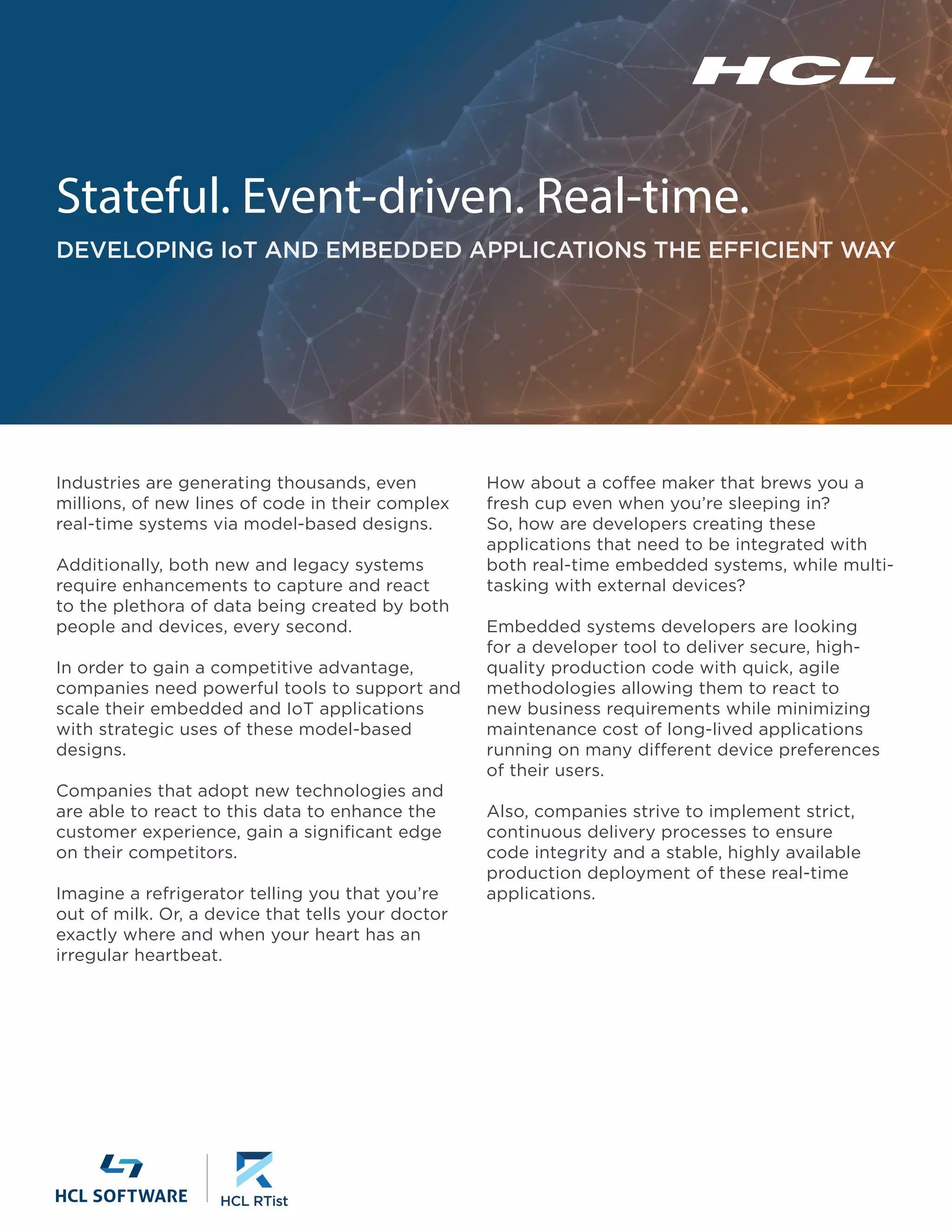 HCL Rtist: Stateful, Event-driven, Real-time applications Tool | PDF