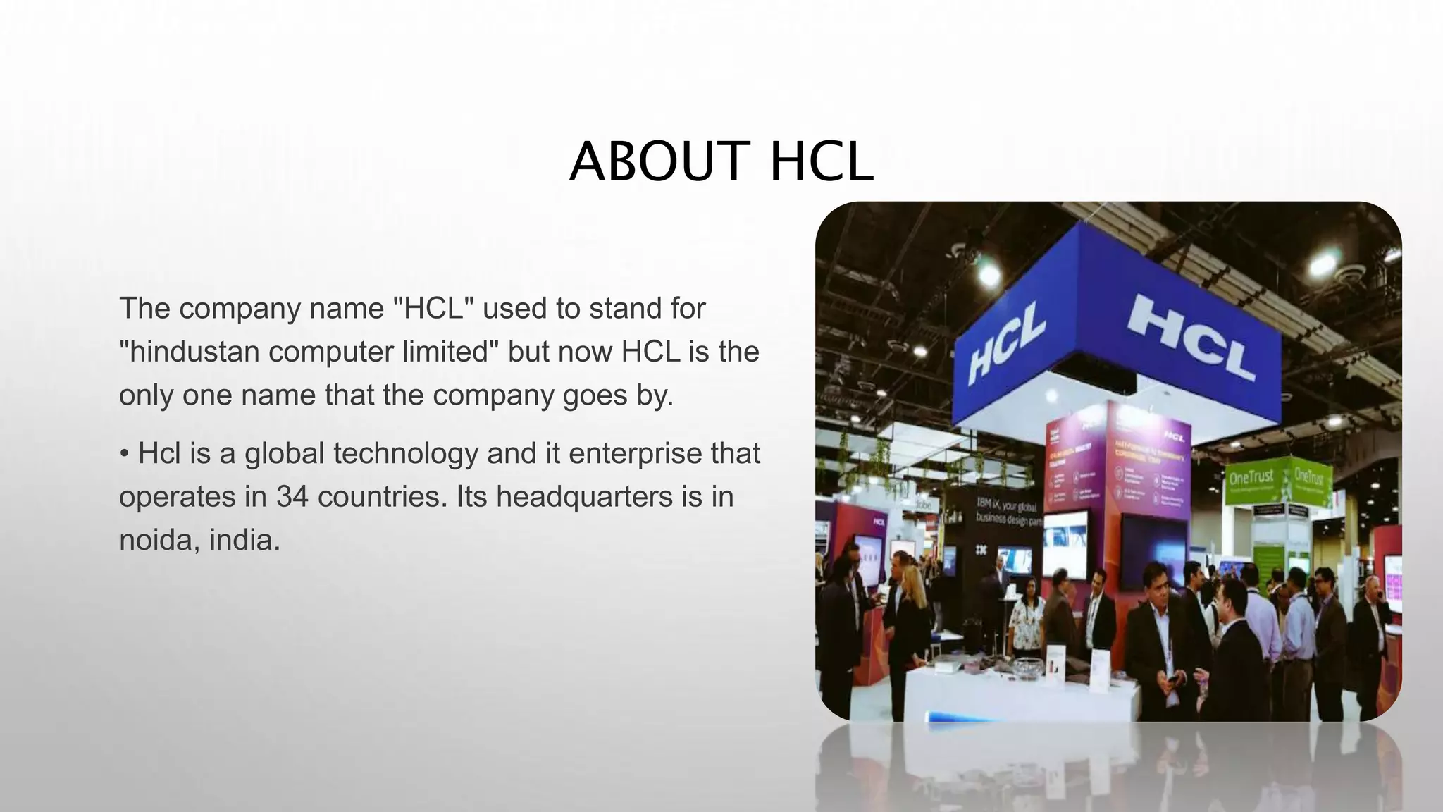 Hcl short history and swot analysis | PPT