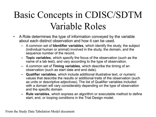 HCLSIG$$Drug_Safety_and_Efficacy$CDISCs_SDTM_basics.ppt