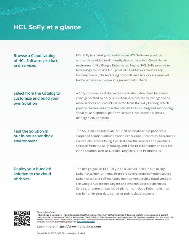 Deploy HCL Software Products in Minutes with HCL SoFy | PDF