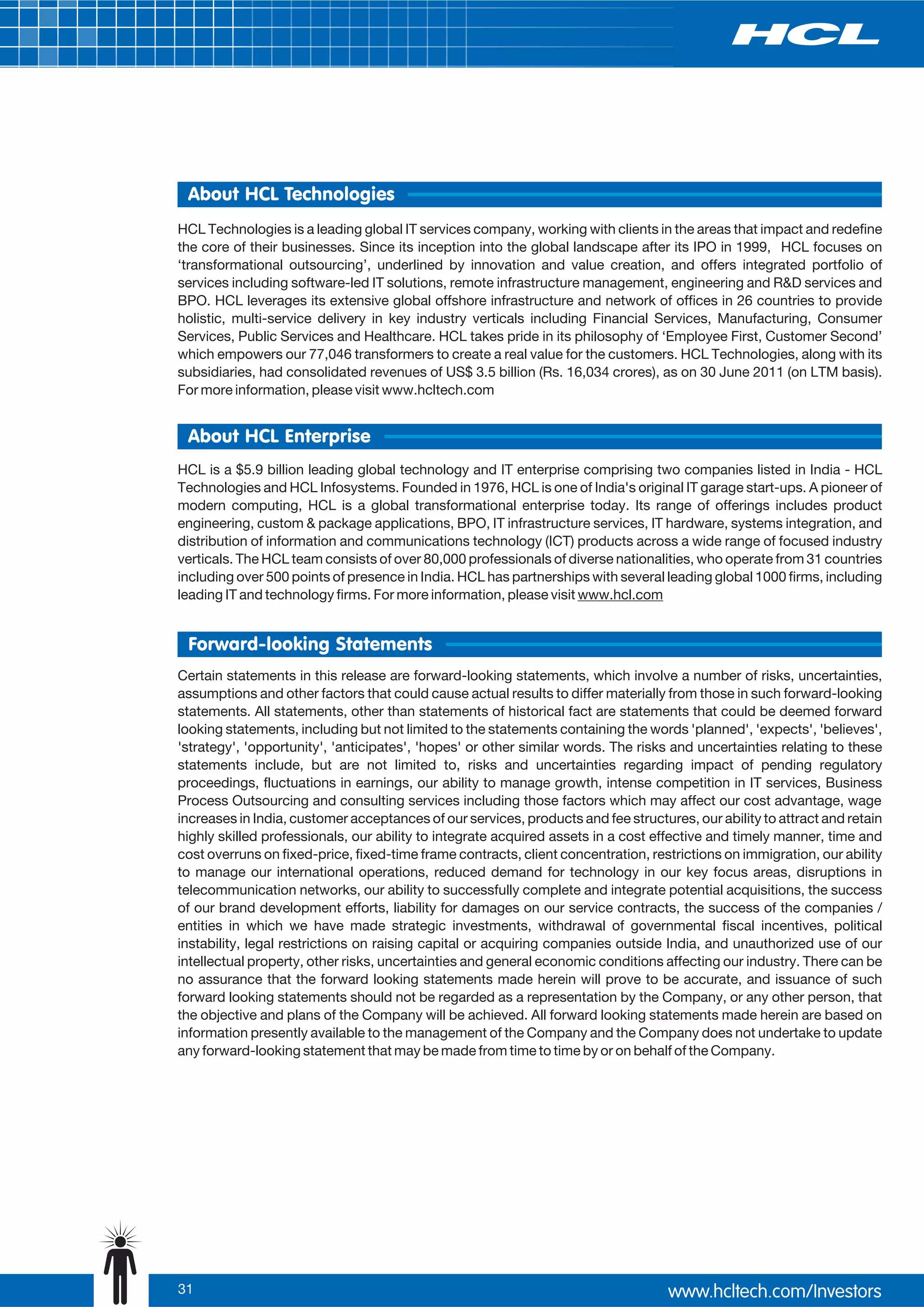 HCL Technologies Q4-2011- IR Release | PDF