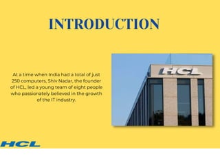 Company Analysis of HCL TECHNOLOGY with ESG | PPT