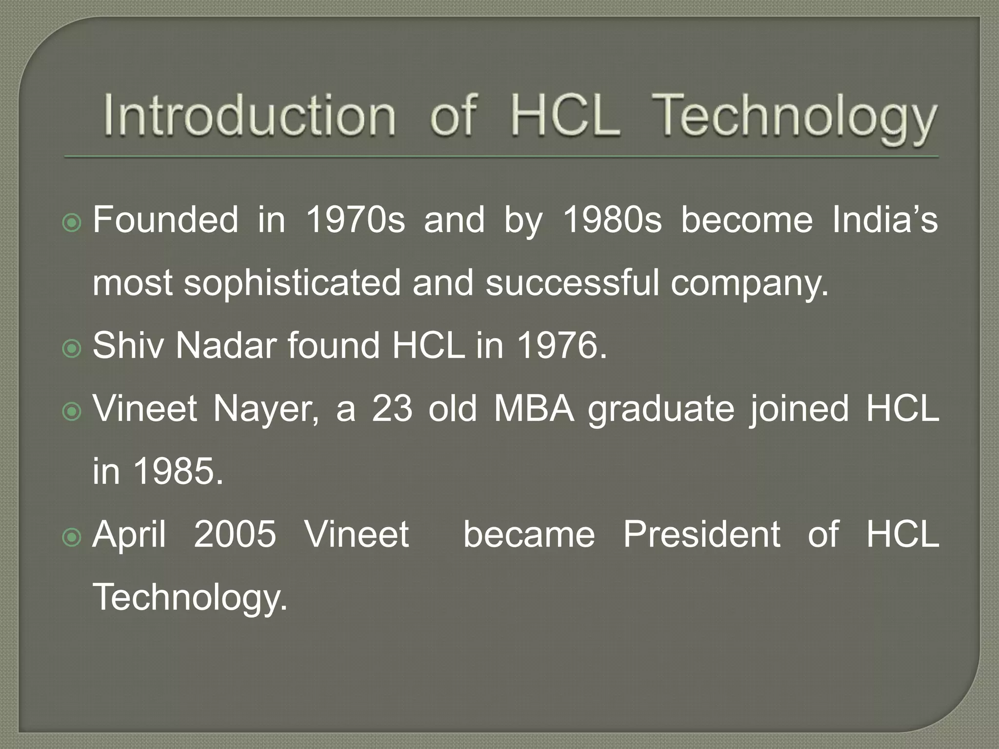 Hcl technology | PPT