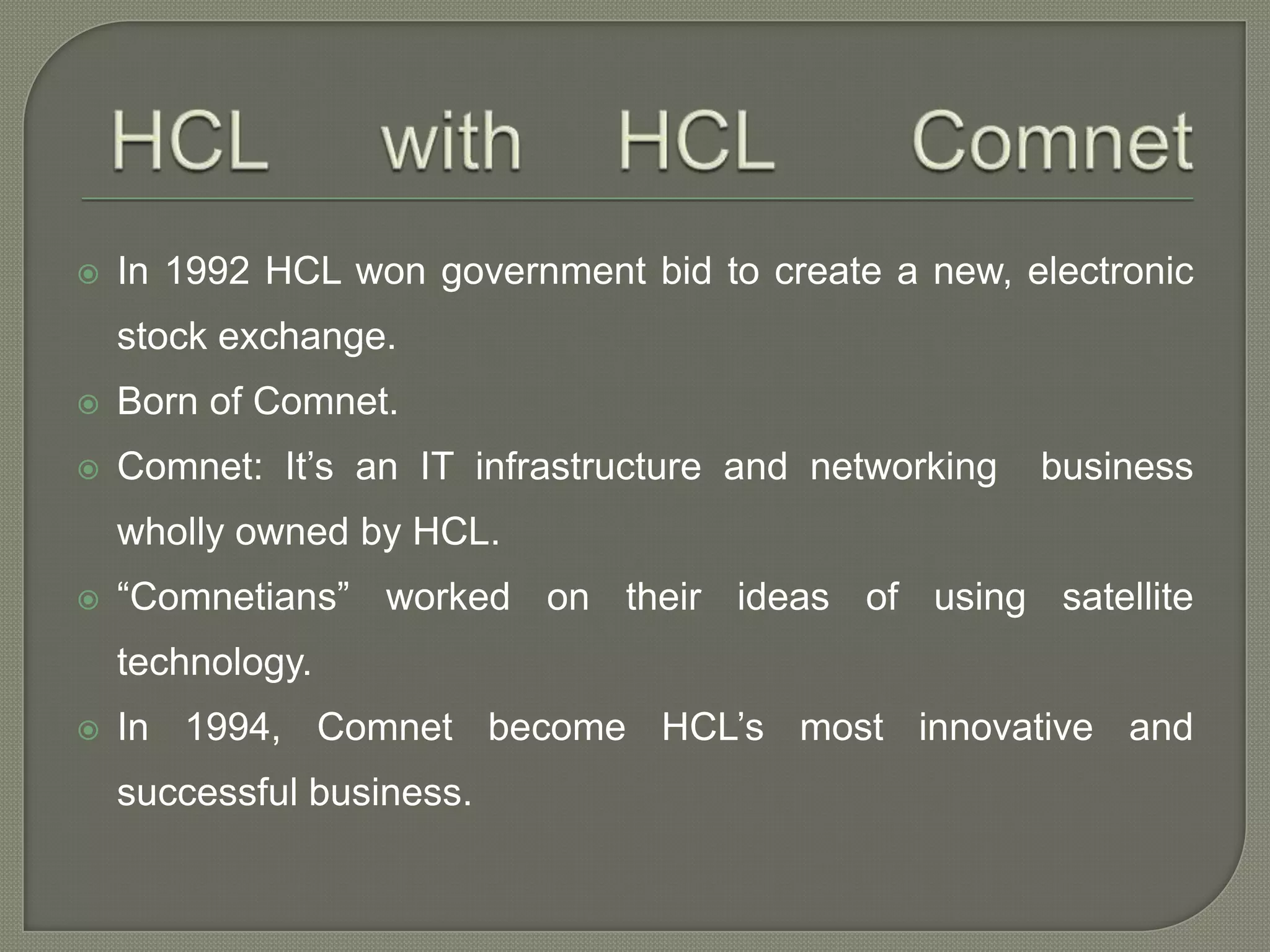 Hcl technology | PPT