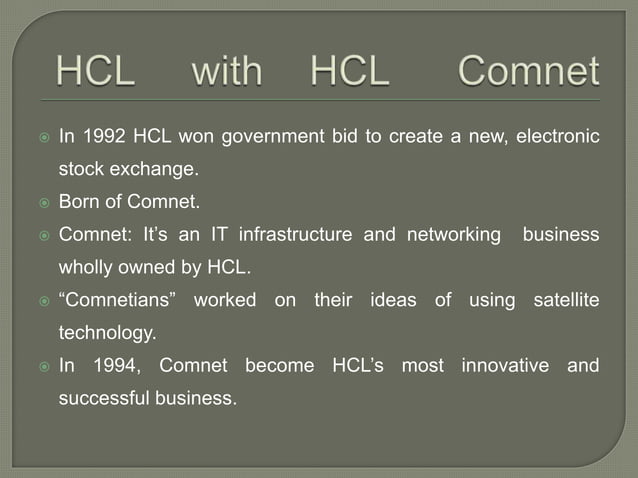 Hcl technology | PPT