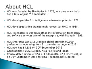 HCL Technologies financial reports | PPTX