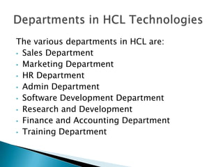 HCL Technologies financial reports | PPTX