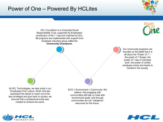 The HCL Foundation | PPT