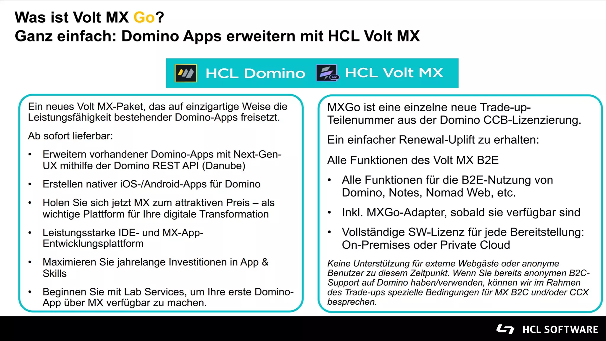 HCL Volt MX Overview - DNUG Stammtisch Bodensee | PDF