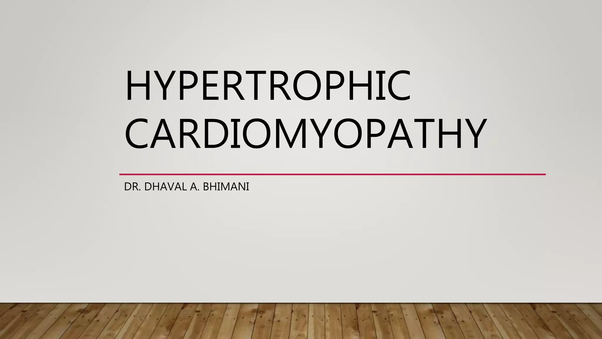 HOCM(hypertrophic obstructive cardiomyopathy) | PPTX