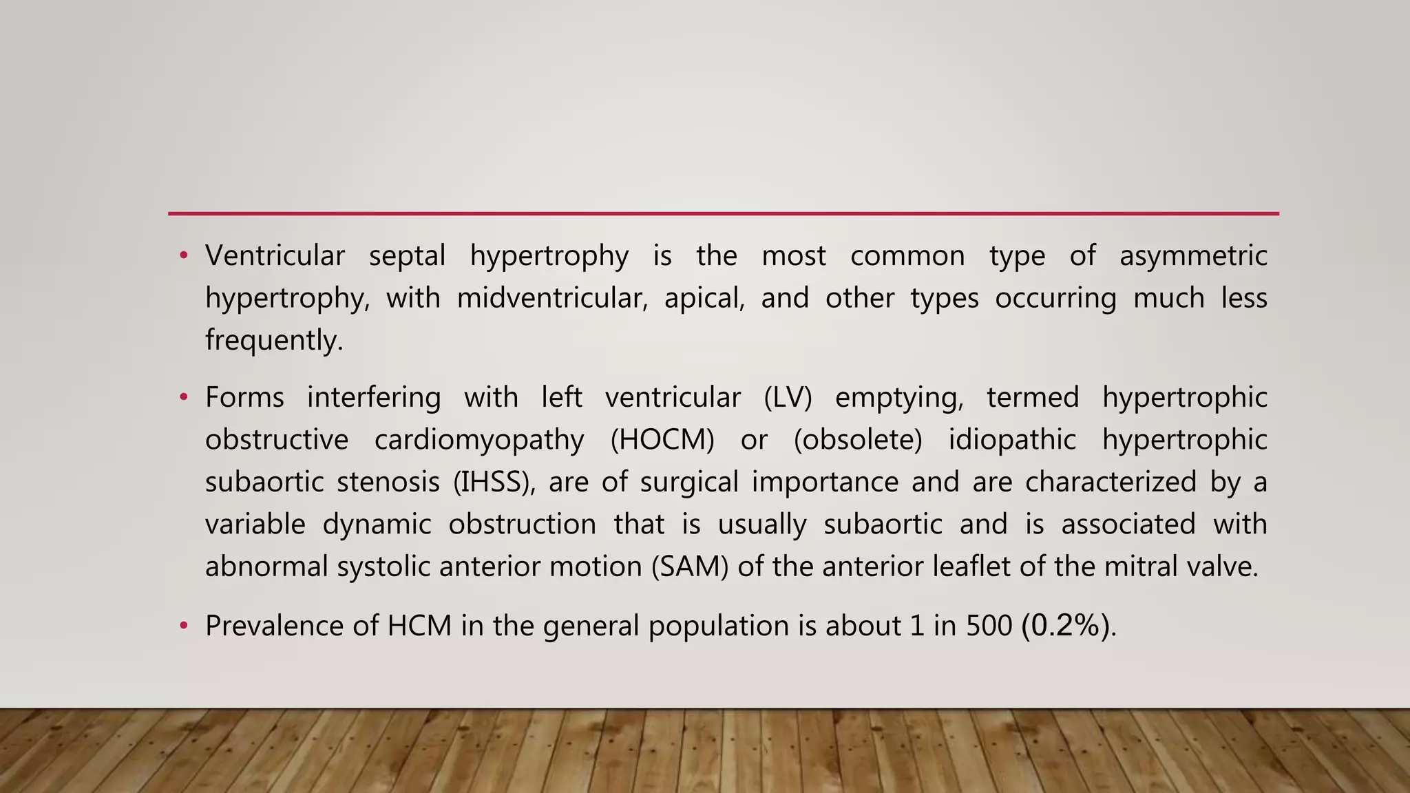 HOCM(hypertrophic obstructive cardiomyopathy) | PPTX