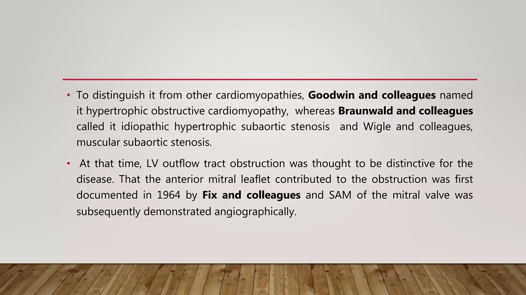 HOCM(hypertrophic obstructive cardiomyopathy) | PPTX