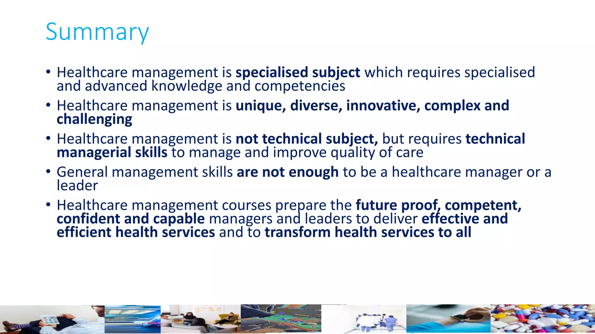 ‘Healthcare Management’: What differentiates it from ‘General ...