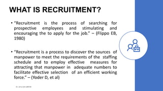 Recruitment, Selection and Retention | PPTX