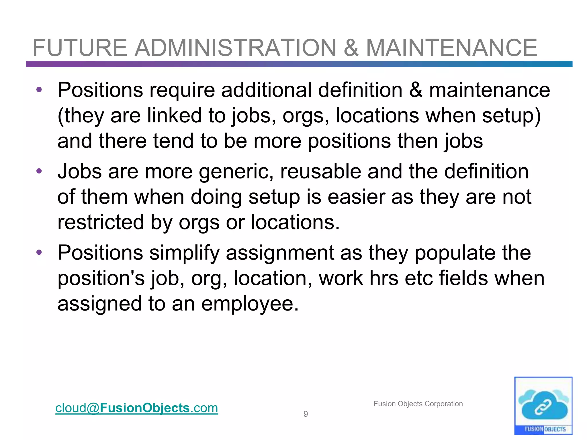 Oracle HCM Cloud - Positions vs Jobs Decision - A Case Study | PPTX