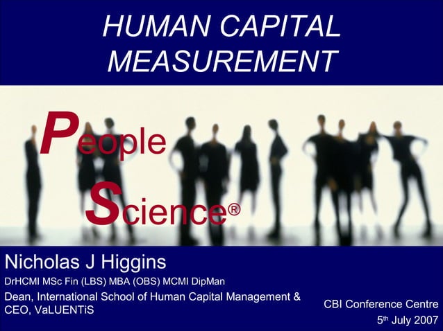 Human_Capital_Measuring&reporting pres050707NJHVaLUENTiS | PPT