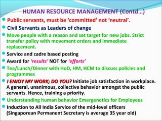 Presentation for HCM Sikkim on Singapore Training 2012 | PPT