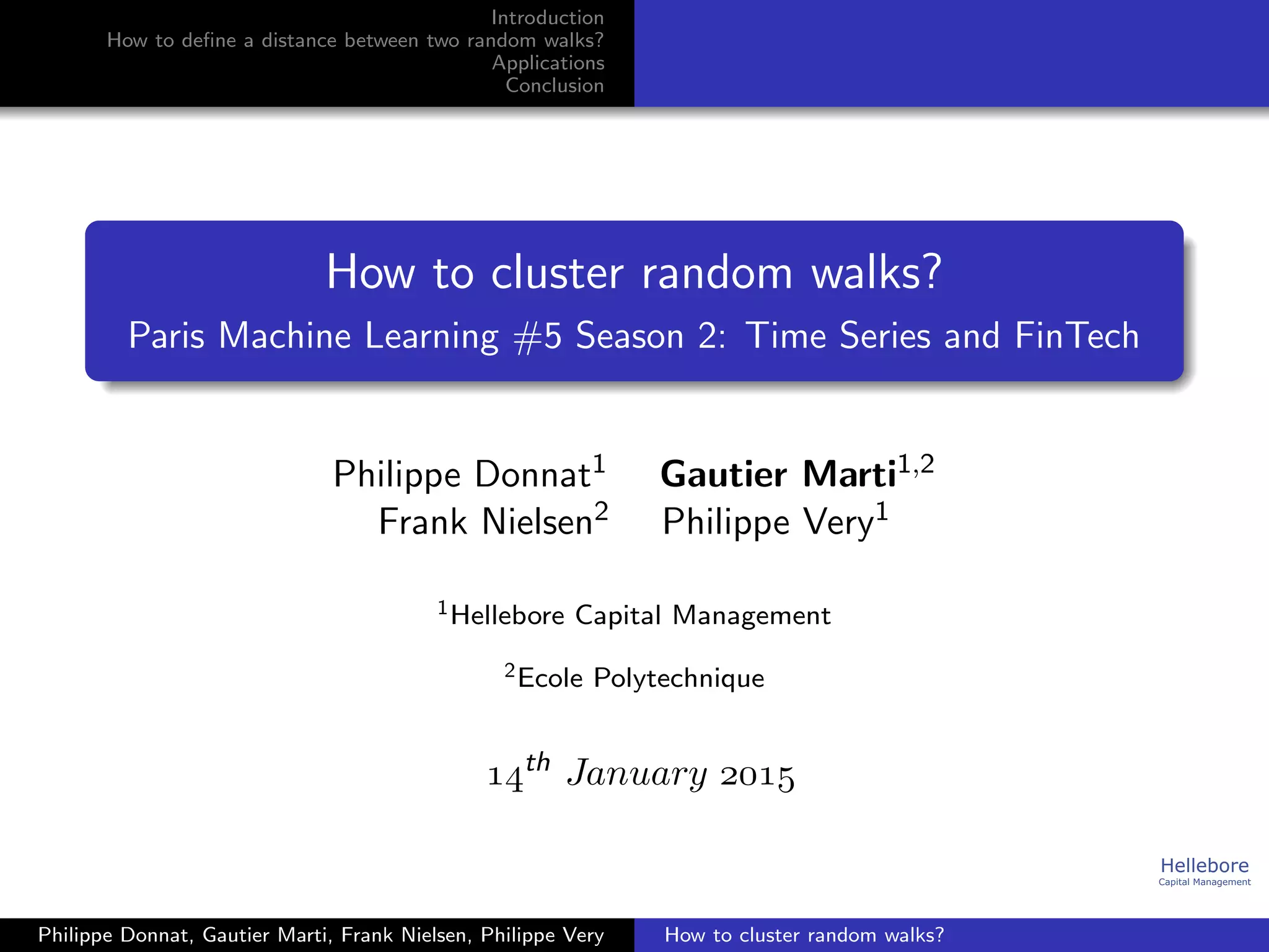 Clustering Financial Time Series using their Correlations and their Distributions | PPT