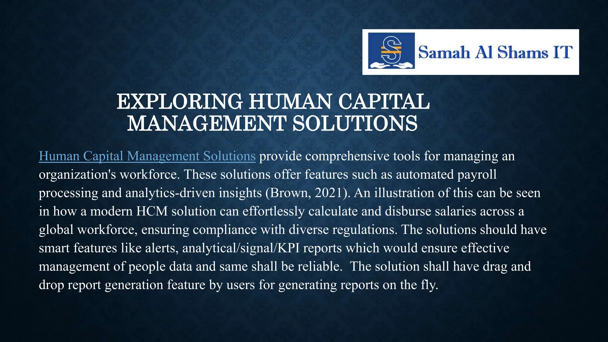 Human Capital Management Platform in UAE | PPTX