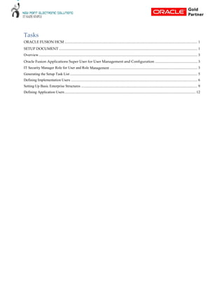 Oracle Human Capital Management Setup Document | PDF