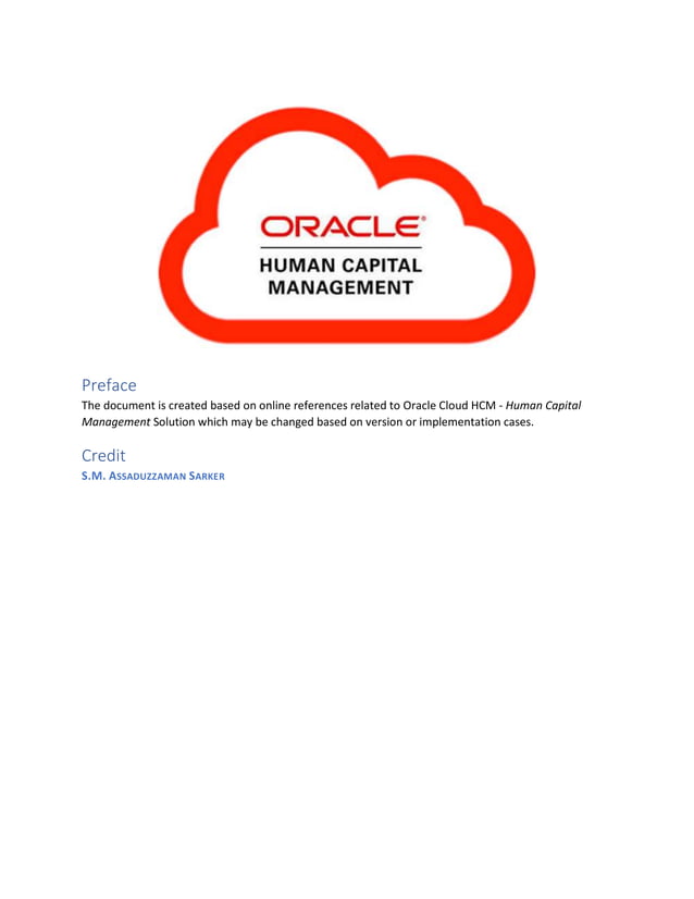 Oracle Cloud Human Capital Management Table Structure | DOCX ...