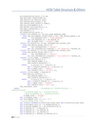 Oracle Cloud Human Capital Management Table Structure | DOCX