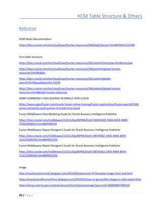 Oracle Cloud Human Capital Management Table Structure | DOCX