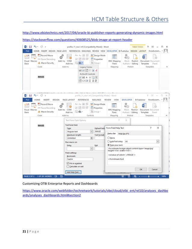 Oracle Cloud Human Capital Management Table Structure | DOCX ...