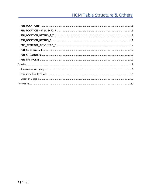 Oracle Cloud Human Capital Management Table Structure | DOCX ...