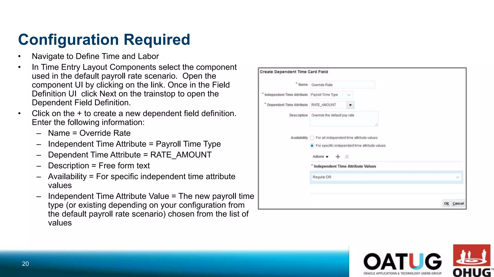 Oracle Cloud Time and Labor: Default Payroll Rate, Override Rate and Flat Dollar Amount Time ...