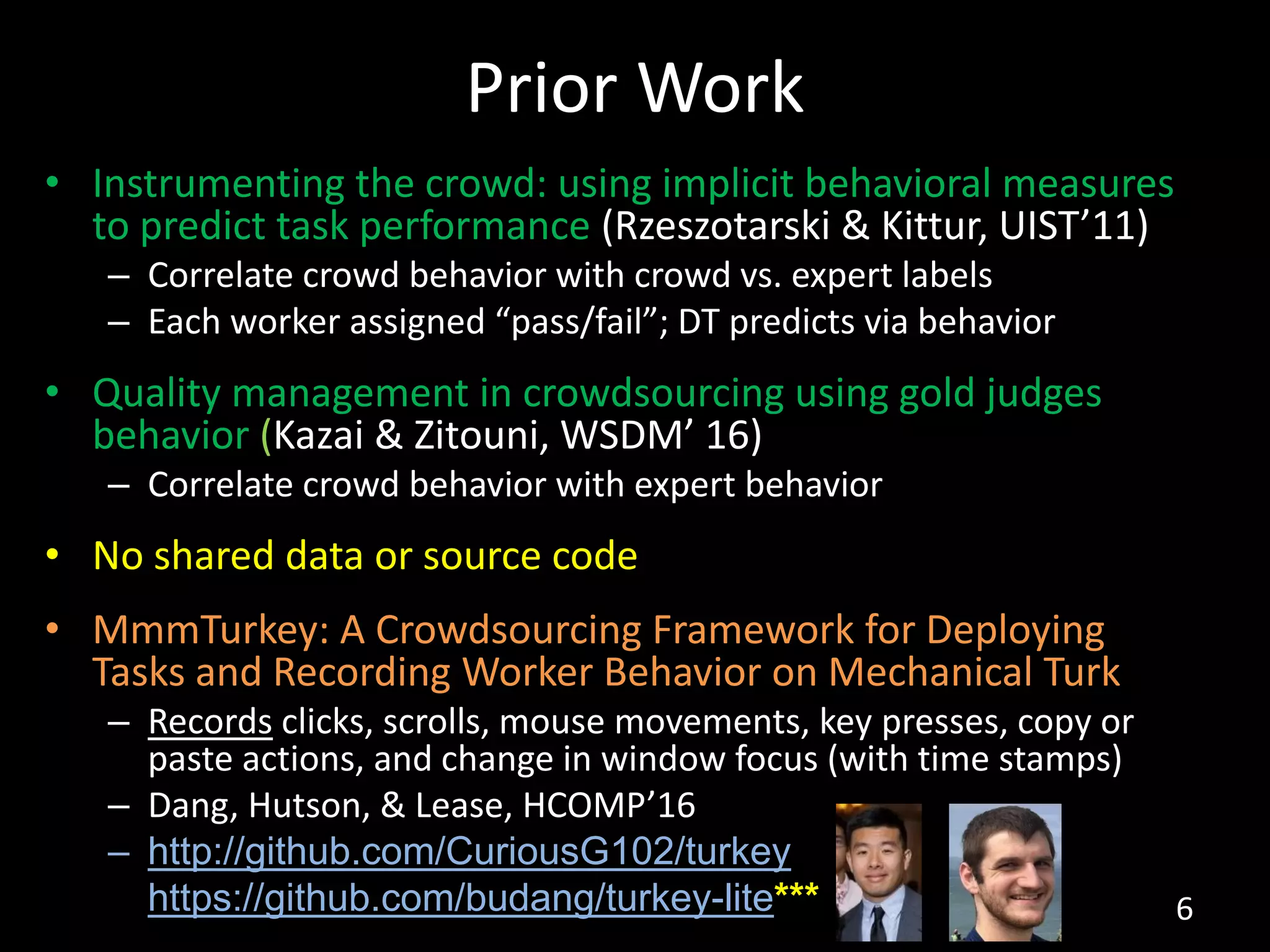 Your Behavior Signals Your Reliability: Modeling Crowd Behavioral ...
