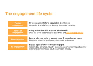 Engagement, Metrics & Personalisation at Scale | PPT