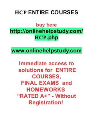 Hcp entire courses
