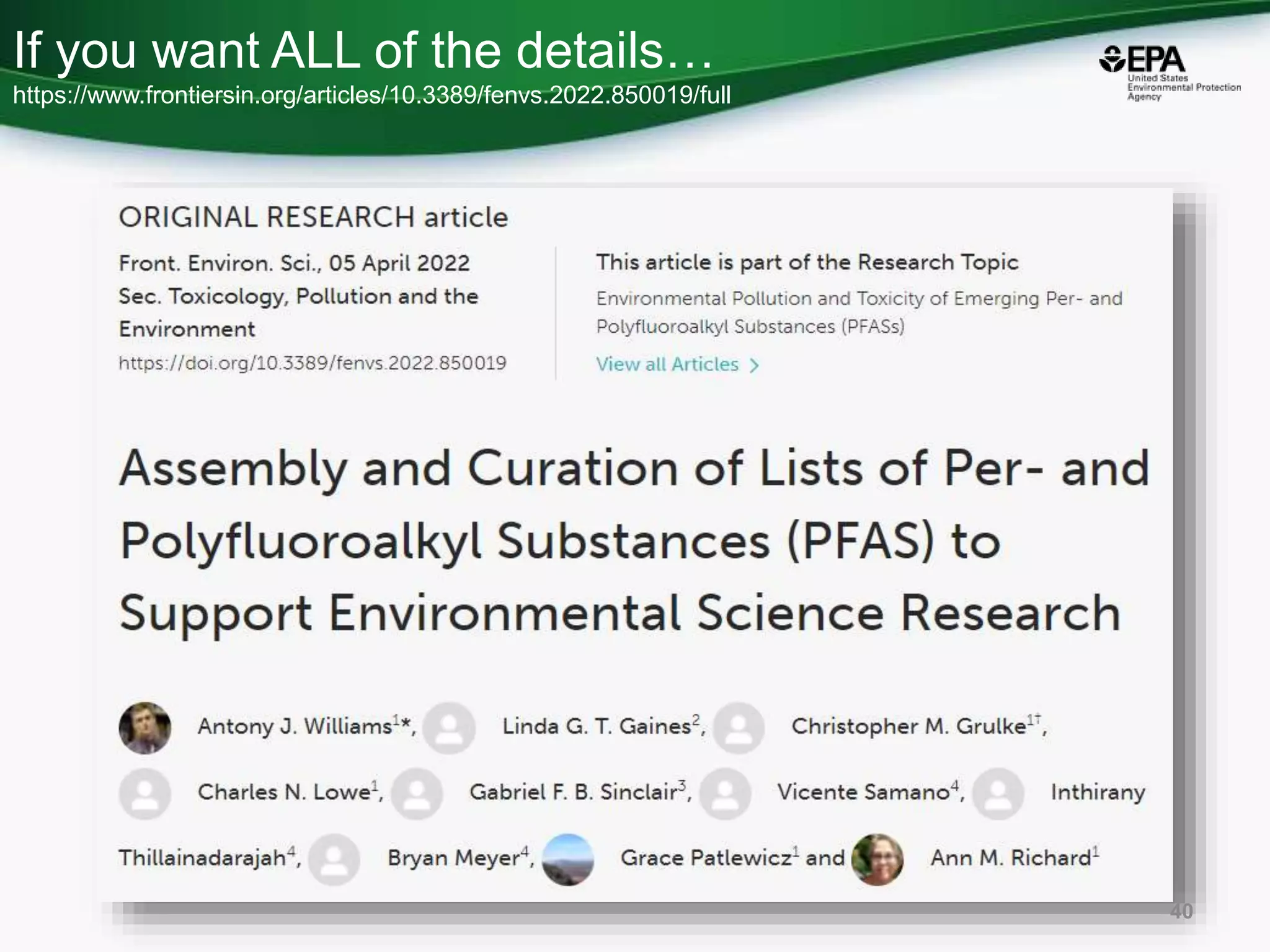 What is a PFAS?..and the challenges associated with defining them | PPTX