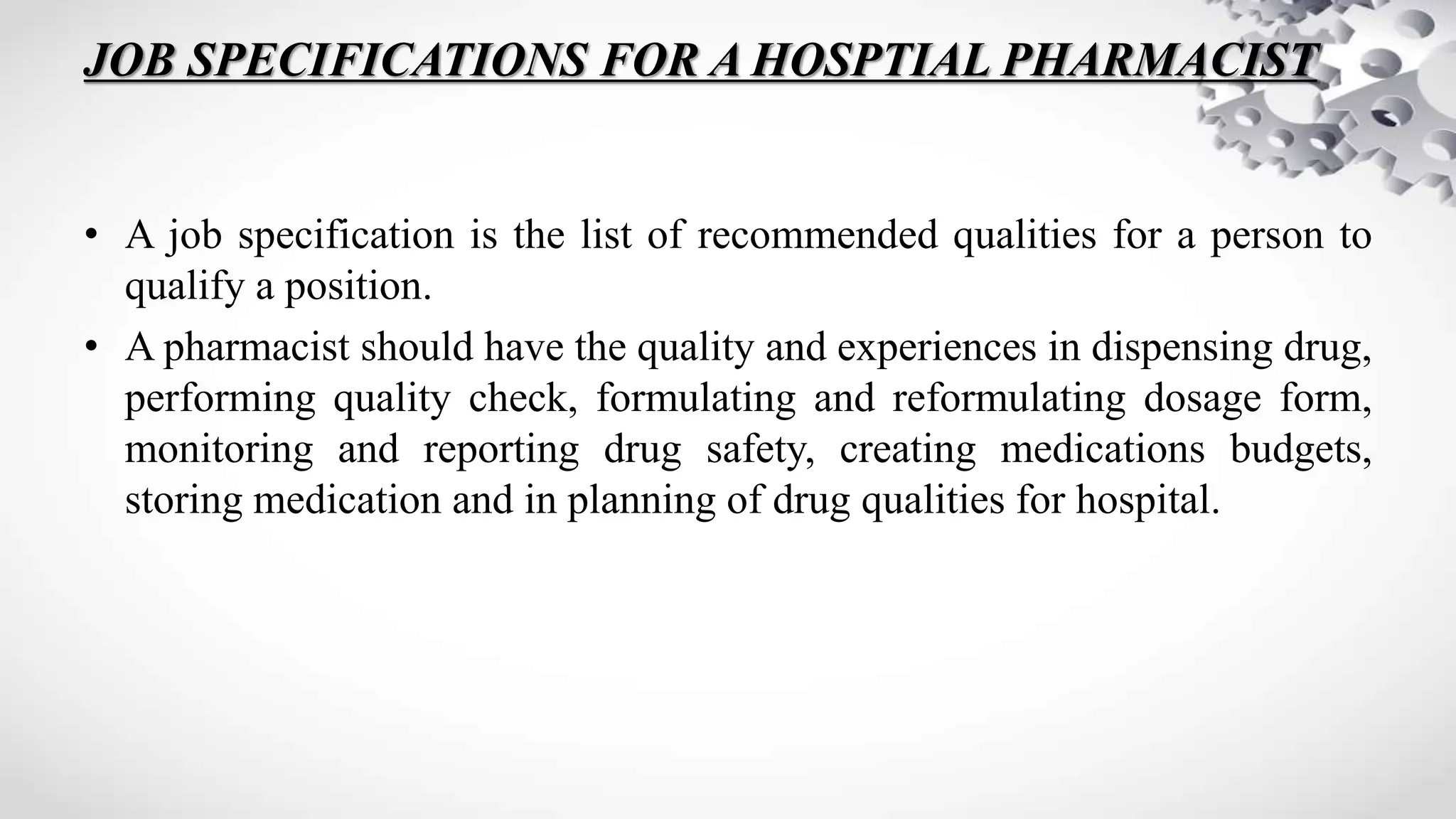 Hospital and Clinical Pharmacy Chapter 1 (2nd DPharm) | PPTX