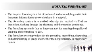 Hospital and Clinical Pharmacy Chapter 2 (2nd DPharm) | PPTX