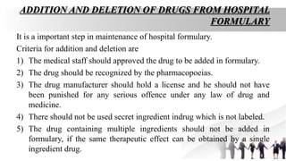 Hospital and Clinical Pharmacy Chapter 2 (2nd DPharm) | PPTX