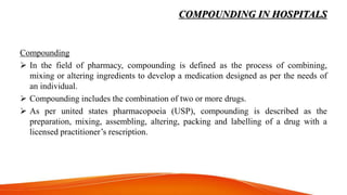 Hospital and Clinical Pharmacy Chapter 5 (2nd DPharm) | PPTX