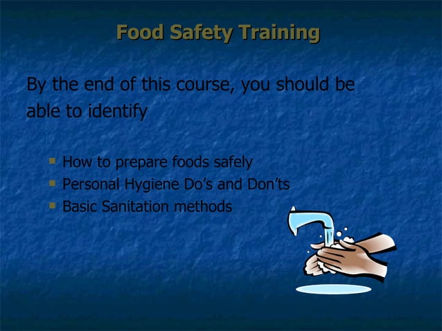 Food Safety Training | PPT